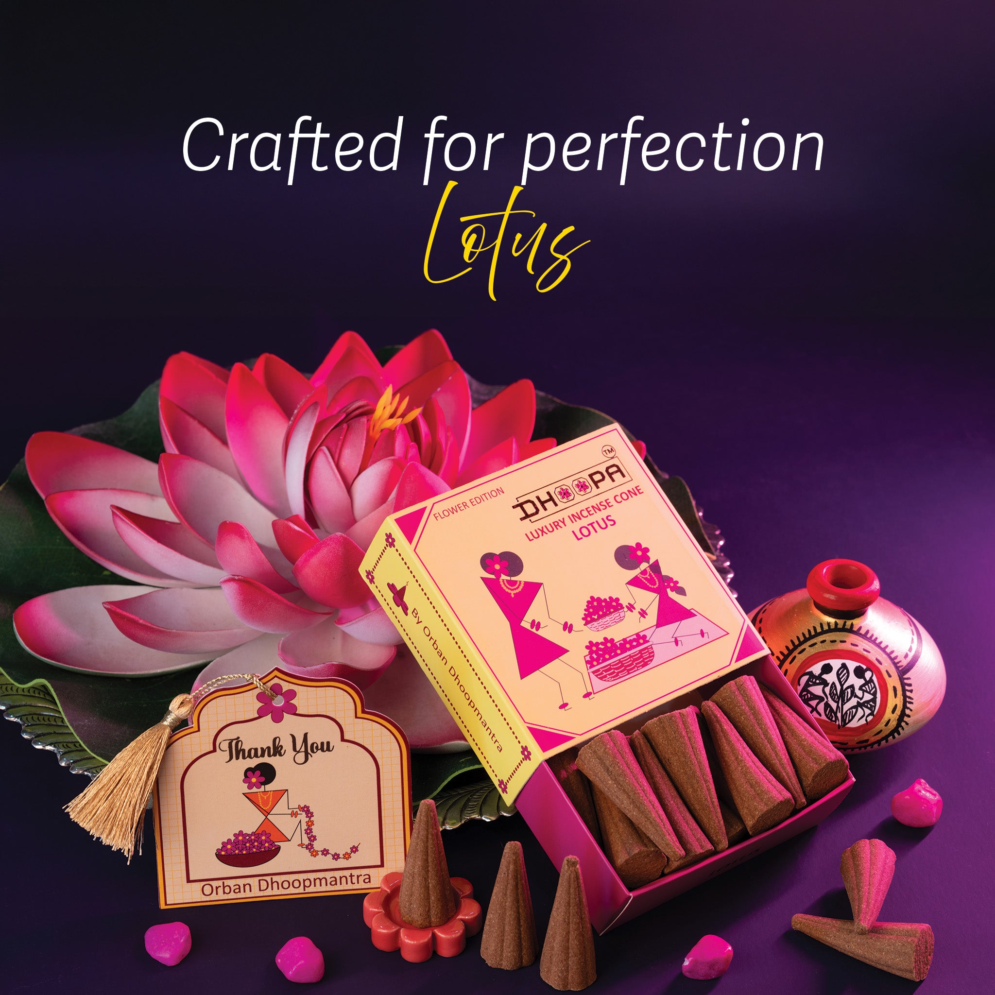 DHOOPA By ORBAN |Luxury Incense Flower Cone| Low Smoke for Clean Pooja ...